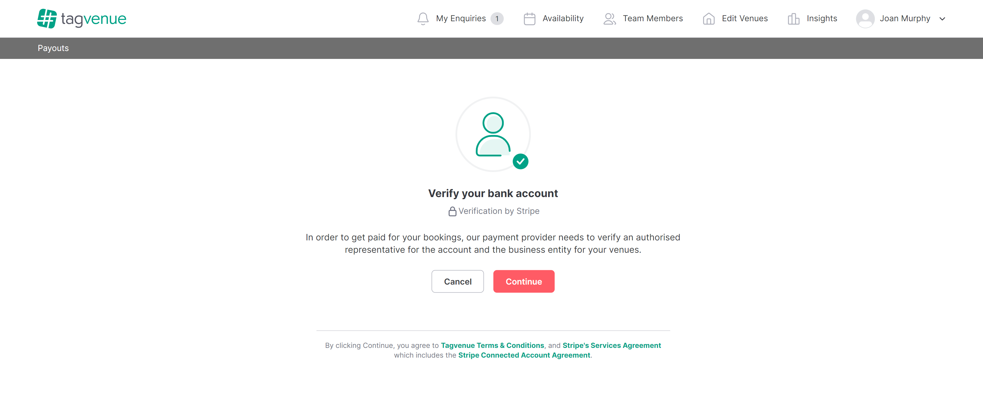How do I add my bank account information? – Tagvenue